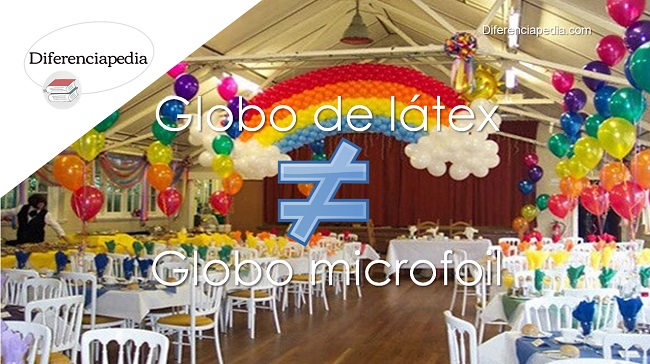 Diferencia entre globo de látex y globo microfoil | Diferenciapedia.com ...