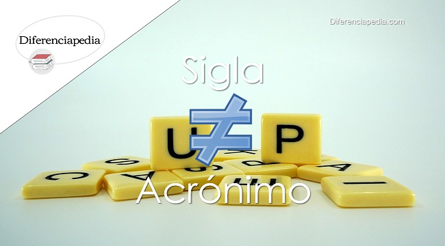 Diferencia entre sigla y acrónimo | Diferenciapedia.com: La Web de las ...